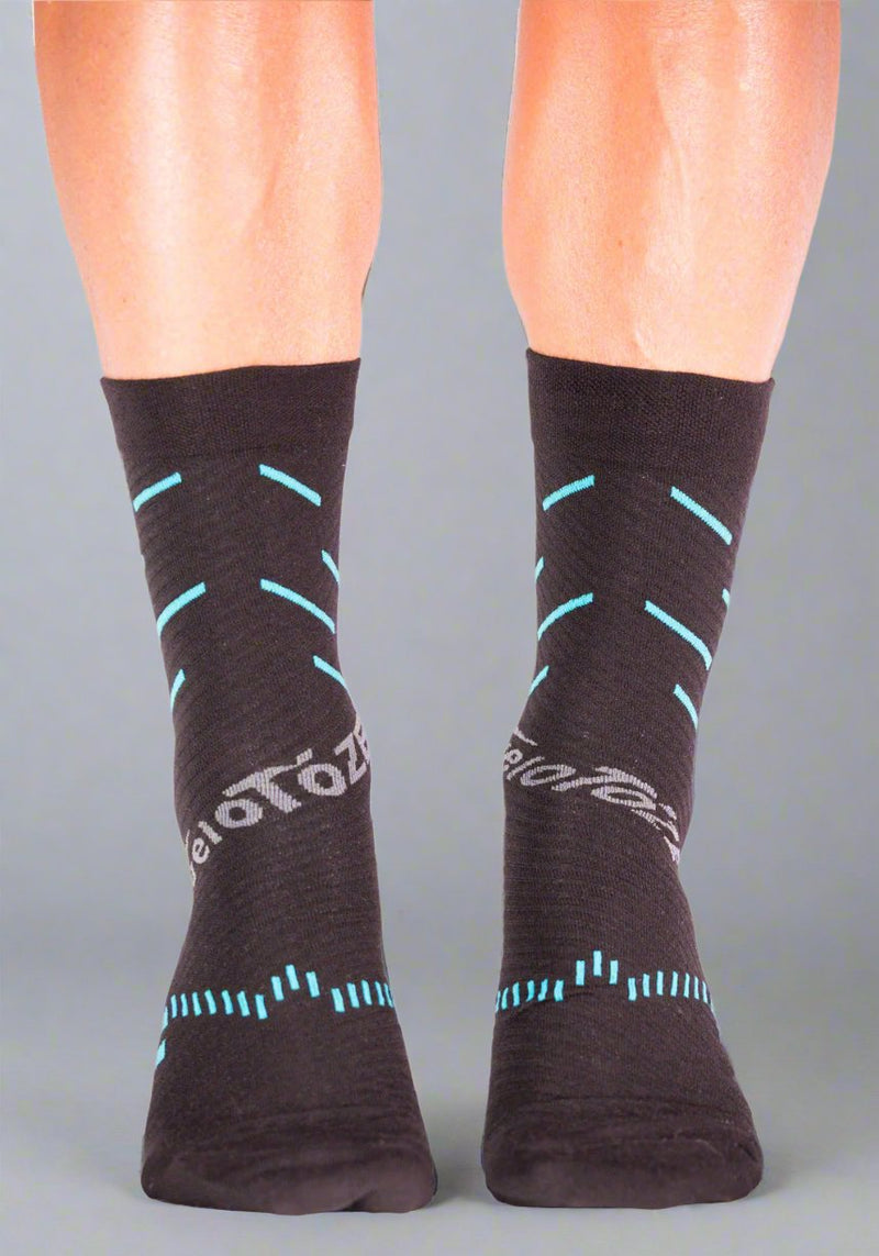 veloToze Cycling Sock - Active Compression with Merino Wool Blend